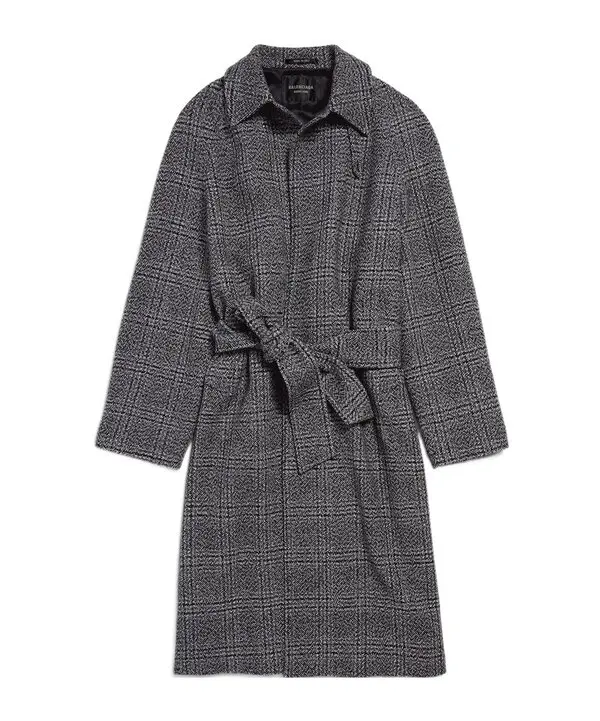 Balenciaga Checked Belted Coat