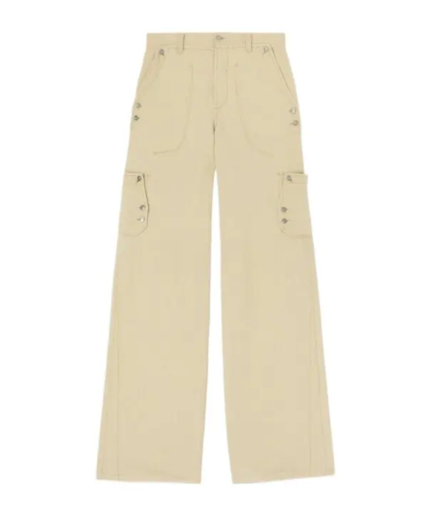 Ermanno Scervino Buttoned Wide Leg Trousers - Nude
