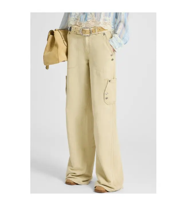 Ermanno Scervino Buttoned Wide Leg Trousers - Nude