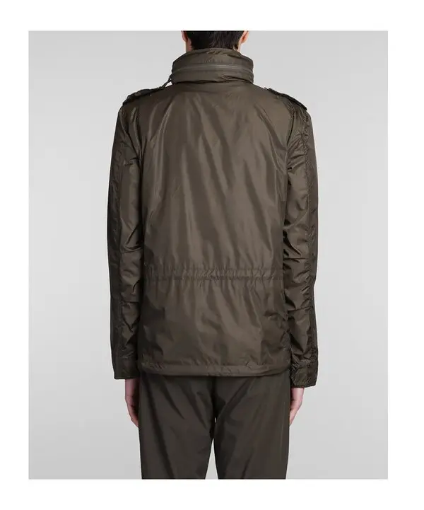 Aspesi Minifield Logo Patch Hooded Jacket - Black