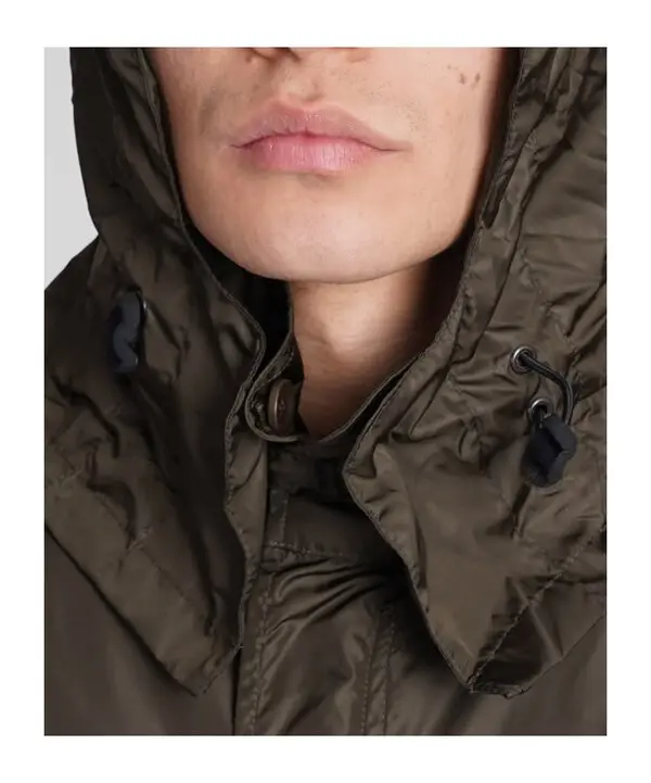Aspesi Minifield Logo Patch Hooded Jacket - Black