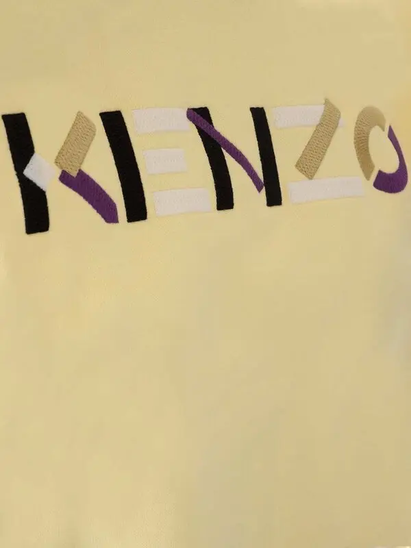 Kenzo Logo Print Crewneck Sweatshirt - Nude