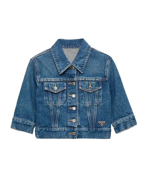 Prada Denim Button-up Mini Jacket