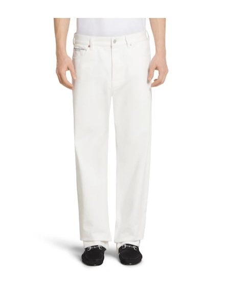 Gucci Vintage Logo Printed Selvedge Jeans - White