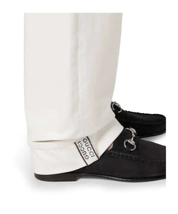 Gucci Vintage Logo Printed Selvedge Jeans - White