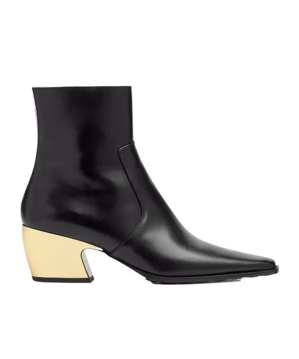 Bottega Veneta Tex Ankle Boots With Galvanized Heel