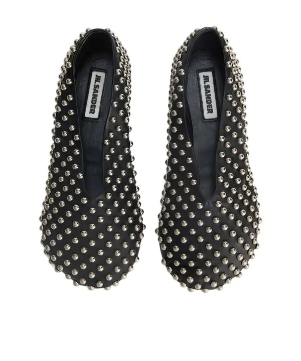JIL SANDER Studded Ballerina Flats