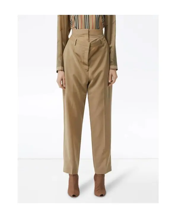Burberry Double Waist Tailored Trousers