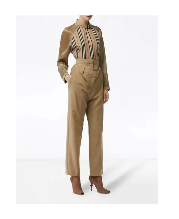 Burberry Double Waist Tailored Trousers