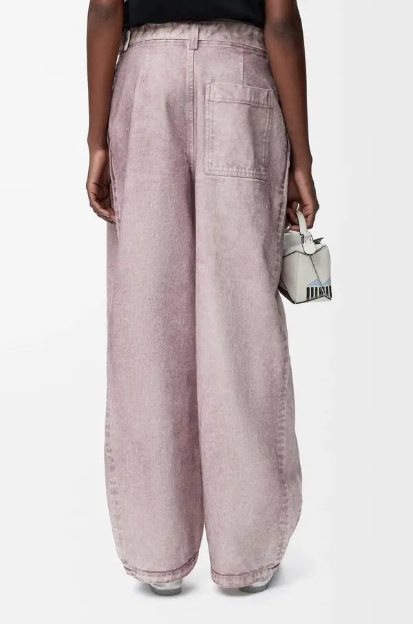 Loewe Wide-leg Mid-rise Belted Jeans