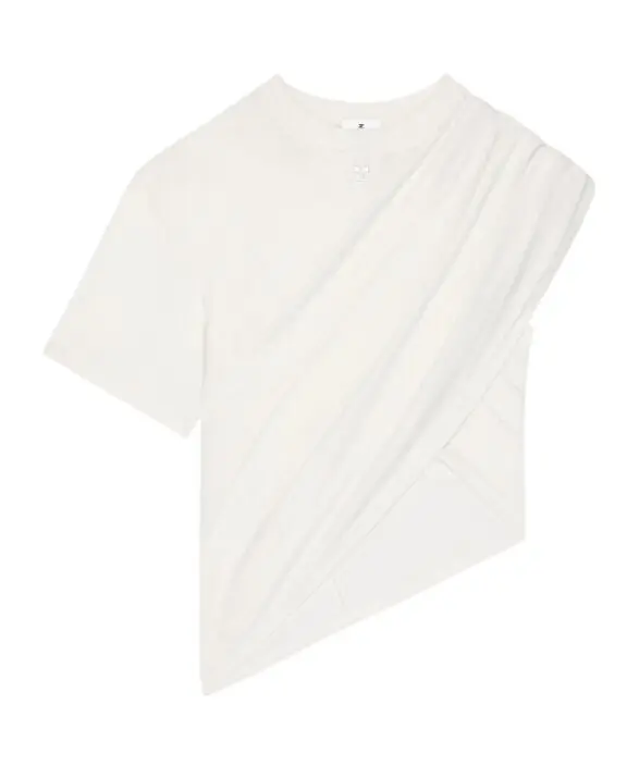 COURREGES Courrèges Asymmetric Twist T-shirt - Inheriting White