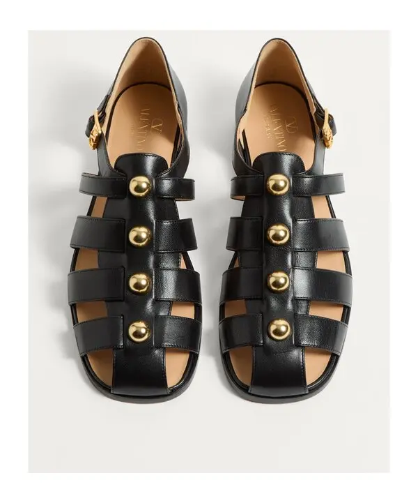Valentino Garavani Stud Embellished Side Buckled Sandals
