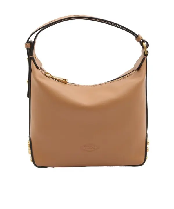 TOD'S Mini Studded Shoulder Bag - Brown