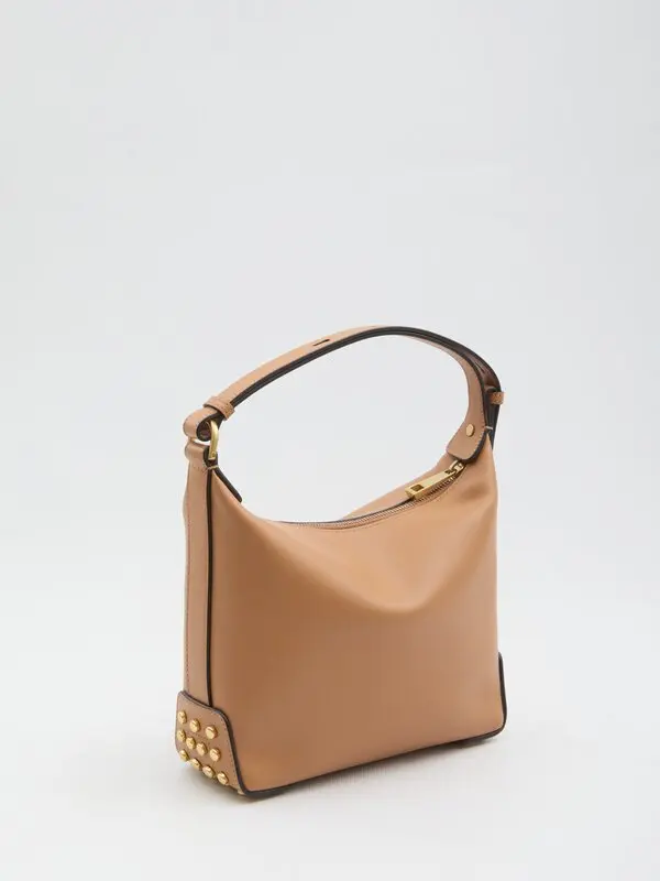 TOD'S Mini Studded Shoulder Bag - Brown