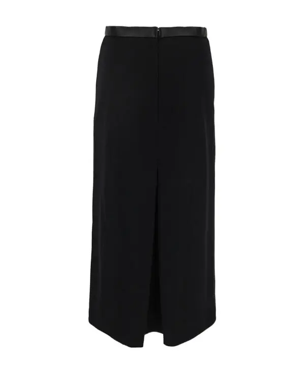 Saint Laurent Slit Detailed Belted Skirt