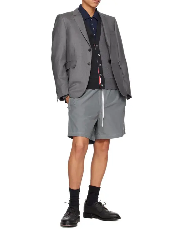 Thom Browne Color-block Buttoned Cardigan With Iconic Placket