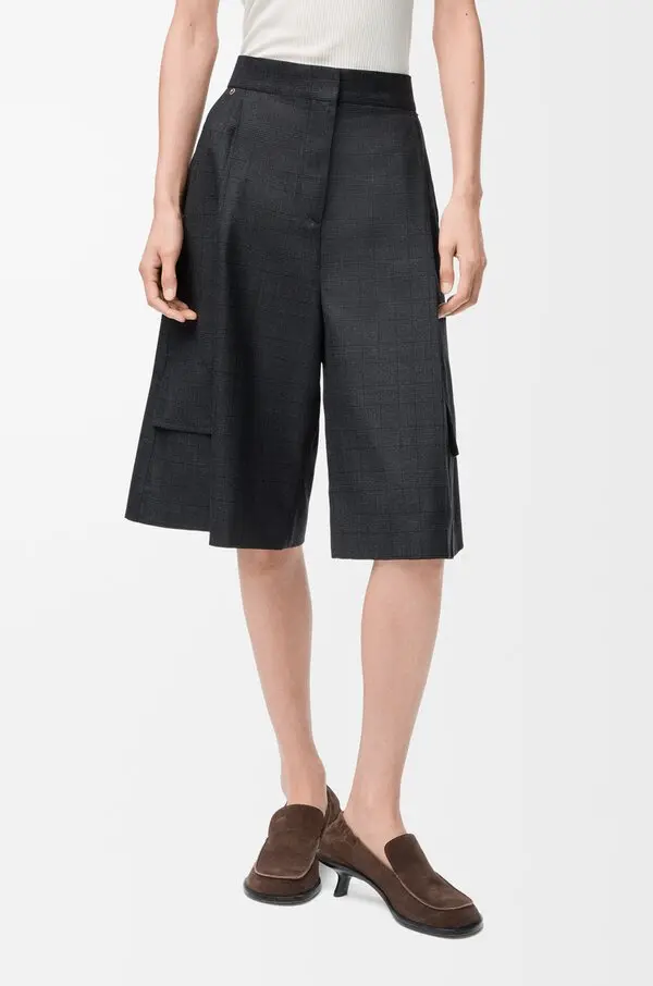 Loewe Check-pattern Cargo Knee-length Shorts