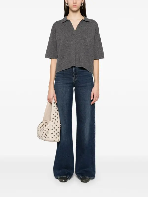 7 For All Mankind Wide Leg Jeans - Blue