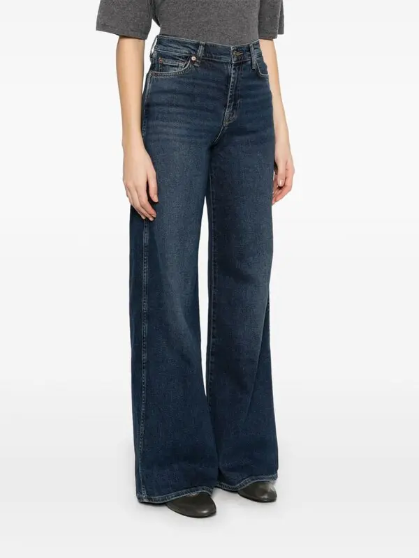 7 For All Mankind Wide Leg Jeans - Blue