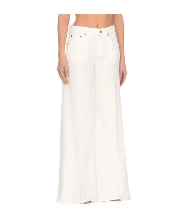 DONDUP Wide Leg Pants - White