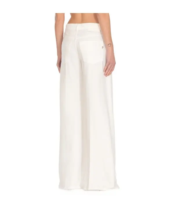 DONDUP Wide Leg Pants - White