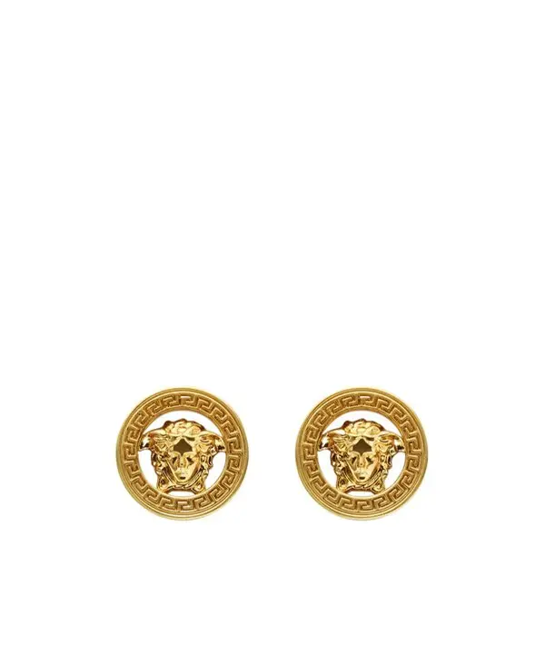 Versace Medusa Head Logo-engraved Earrings - Yellow