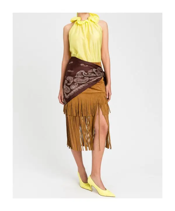 TWINSET Sleeveless Ruffled Halter Top