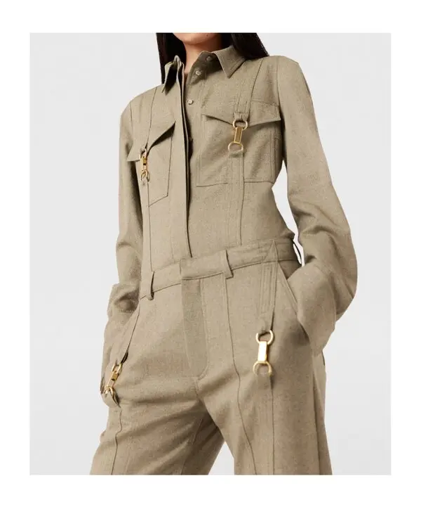 Stella McCartney Clasp-embellished Curved Hem Shirt