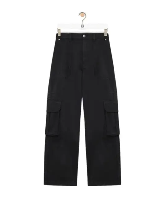 Loewe Mid-rise Straight-leg Cargo Pants - Black