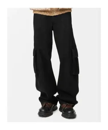 Loewe Mid-rise Straight-leg Cargo Pants - Black