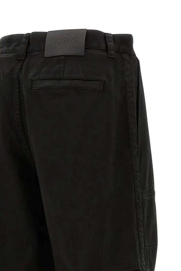 Loewe Straight-leg Cargo Trousers - Black