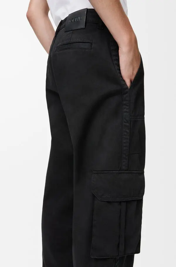 Loewe Straight-leg Cargo Trousers - Black