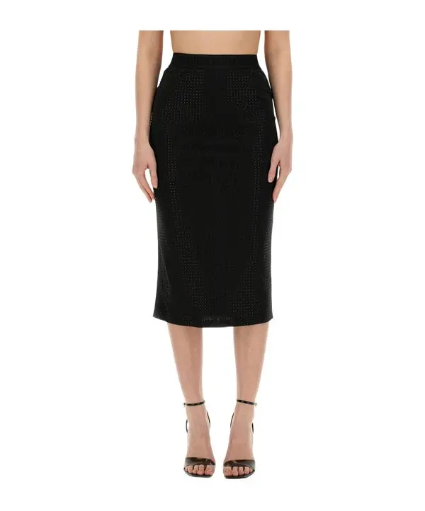Versace Embellished Midi Skirt