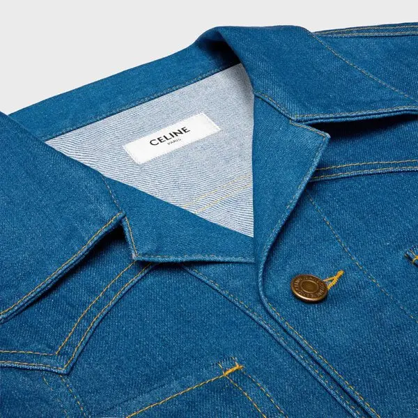 Celine Trucker Jacket In Cotton Denim
