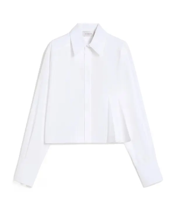 Sportmax Certo Cropped Poplin Shirt - Optical White