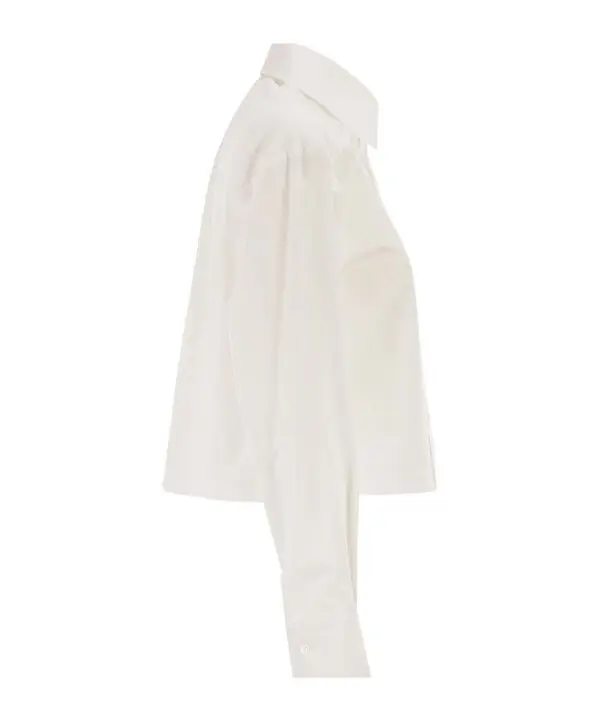 Sportmax Certo Cropped Poplin Shirt - Optical White