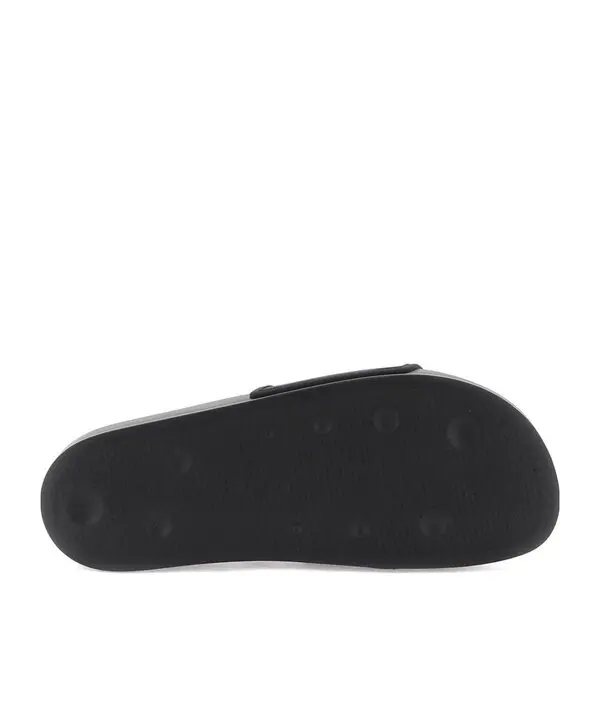 Palm Angels Flame Monogram Printed Round Toe Slides