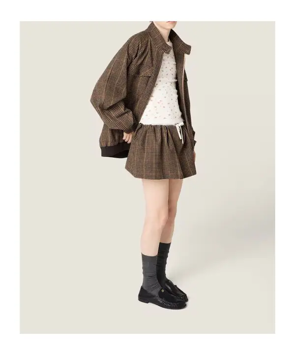 Miu Miu Checked Mini Skirt