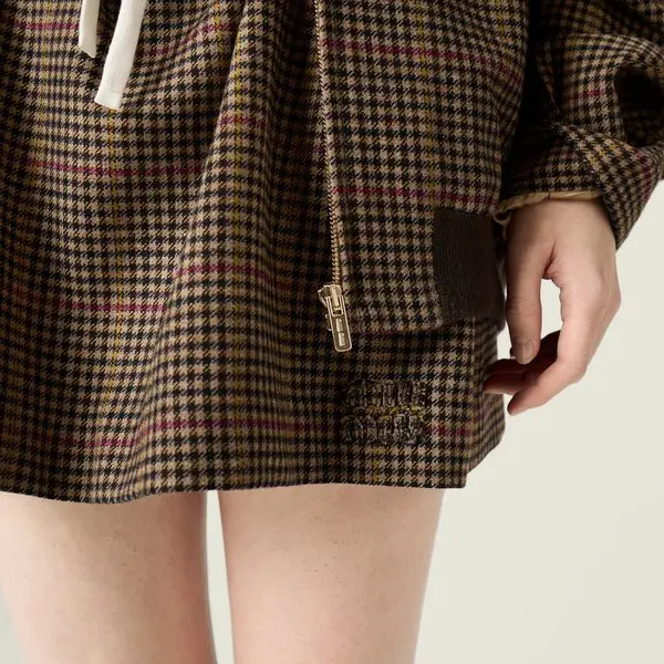 Miu Miu Checked Mini Skirt