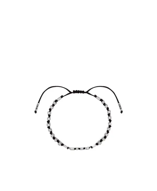 Dior Astero Cord Bracelet With Brass Beading - Black