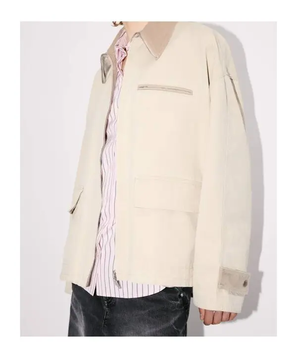 Kenzo Cotton Workwear Jacket With Zip Fastening