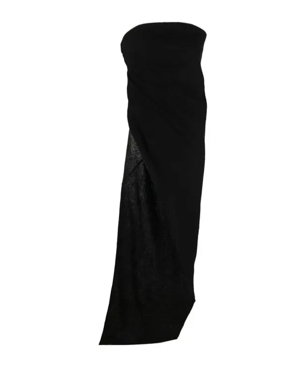 Rick Owens Asymmetrical Long Strapless Top