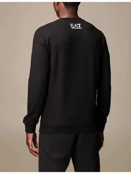 EA7 Logo Print Crewneck Sweatshirt