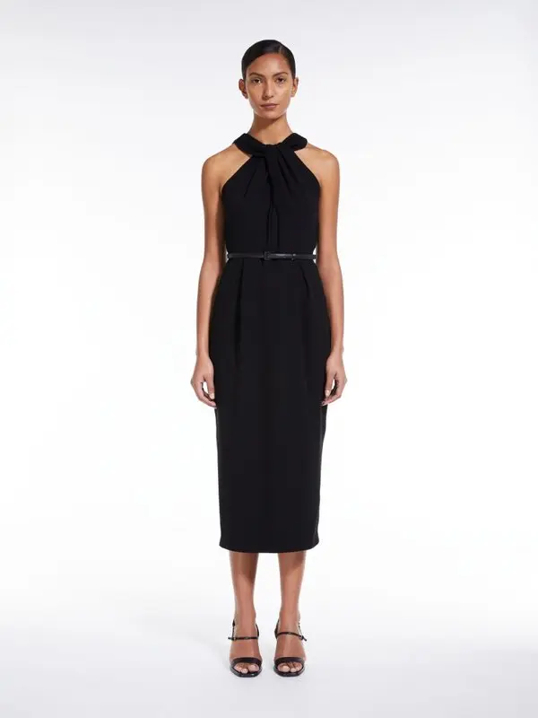 Max Mara Pleated Belted Dress