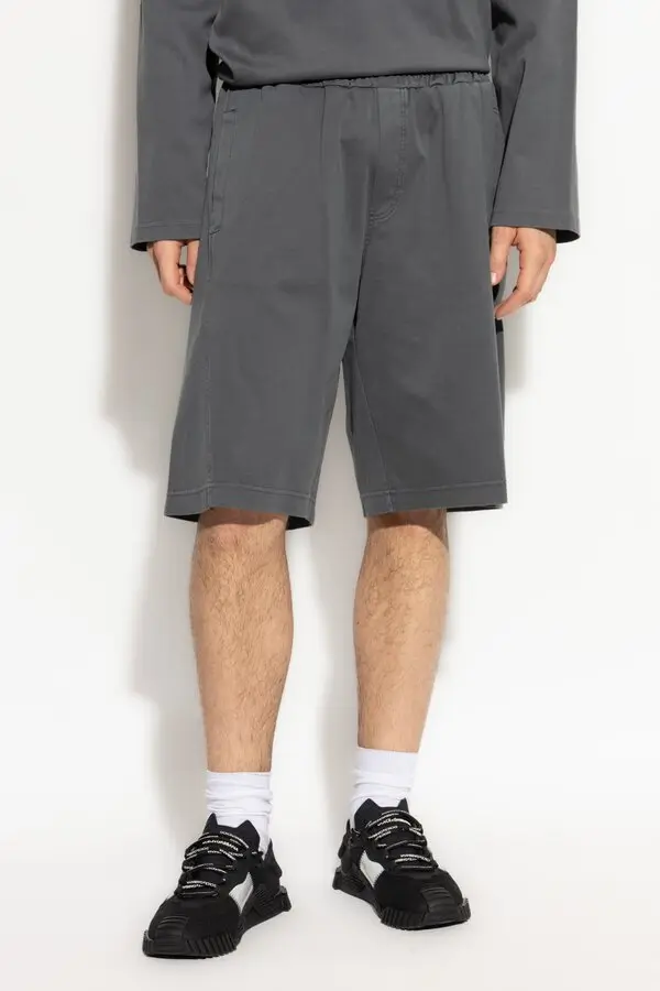 Dolce & Gabbana Logo Plaque Shorts - Grey