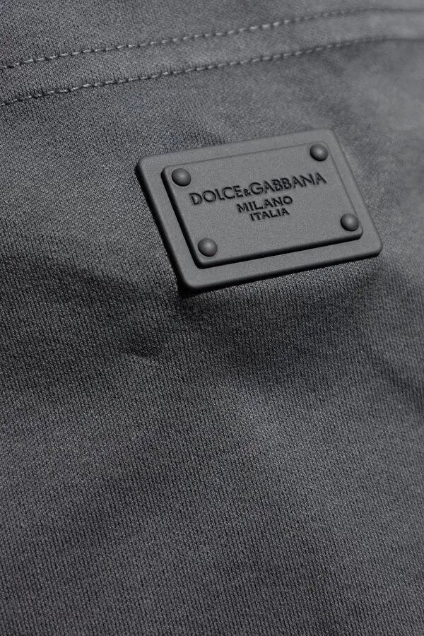 Dolce & Gabbana Logo Plaque Shorts - Grey