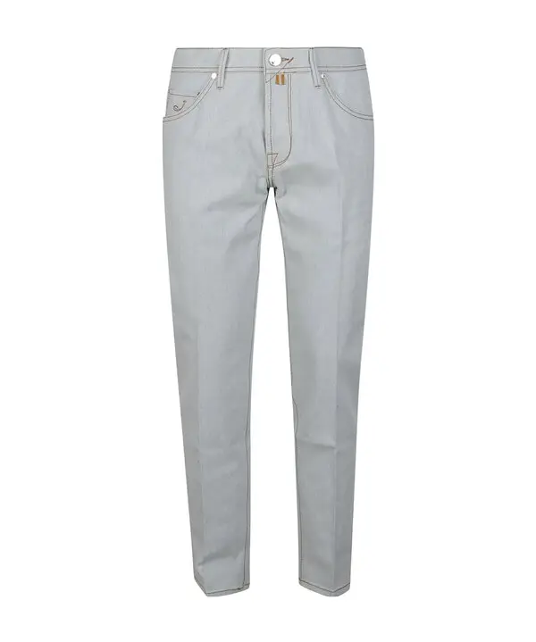 Jacob Cohen Logo Patch Straight-leg Jeans - Gray