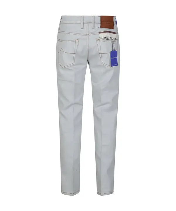 Jacob Cohen Logo Patch Straight-leg Jeans - Gray