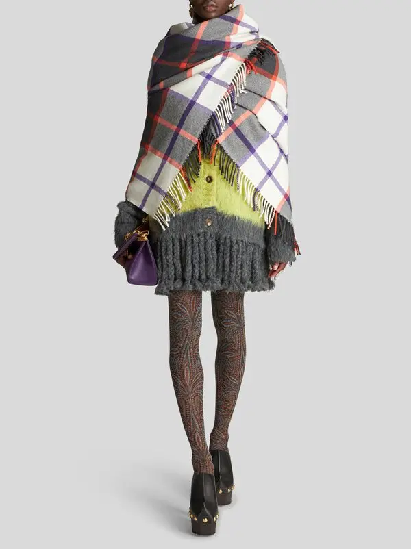 Etro Crewneck Long-sleeved Cardigan With Tassel Detail