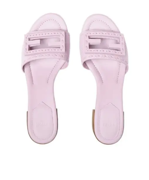 Fendi Baguette Wide-band Slides - Purple
